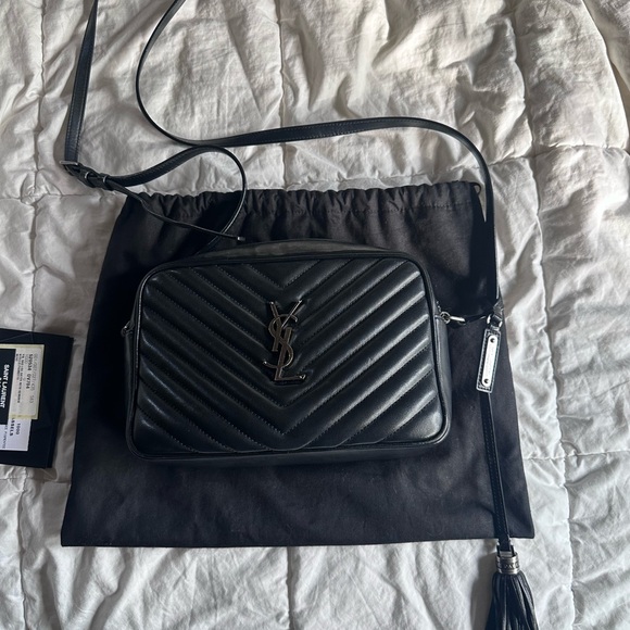 Yves Saint Laurent | Bags | Ysl Lou Camera Bag Quilted Leather Noir ...